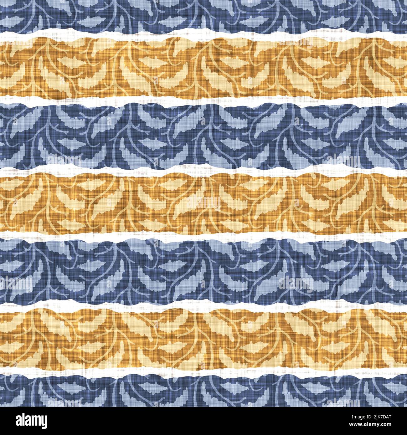 Seamless French country kitchen stripe fabric pattern print. Blue ...