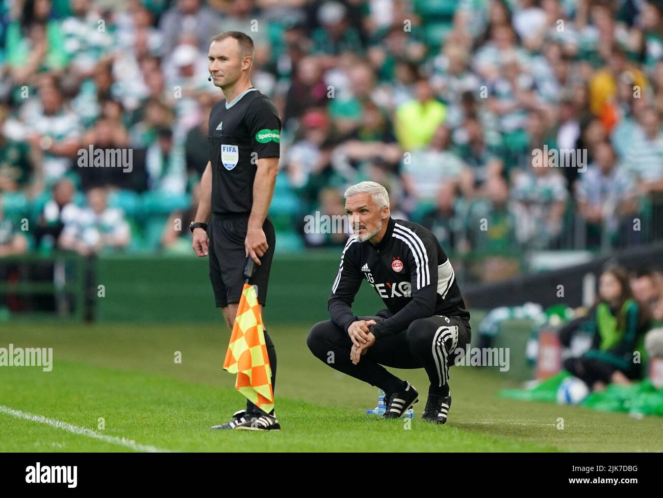 Aberdeen manager Jim Goodwin during the cinch Premiership match at ...