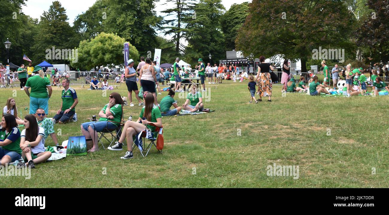 UEFA Woman's Euro's 2022 Fan Party In Palmerston Park Southampton (3rd ...