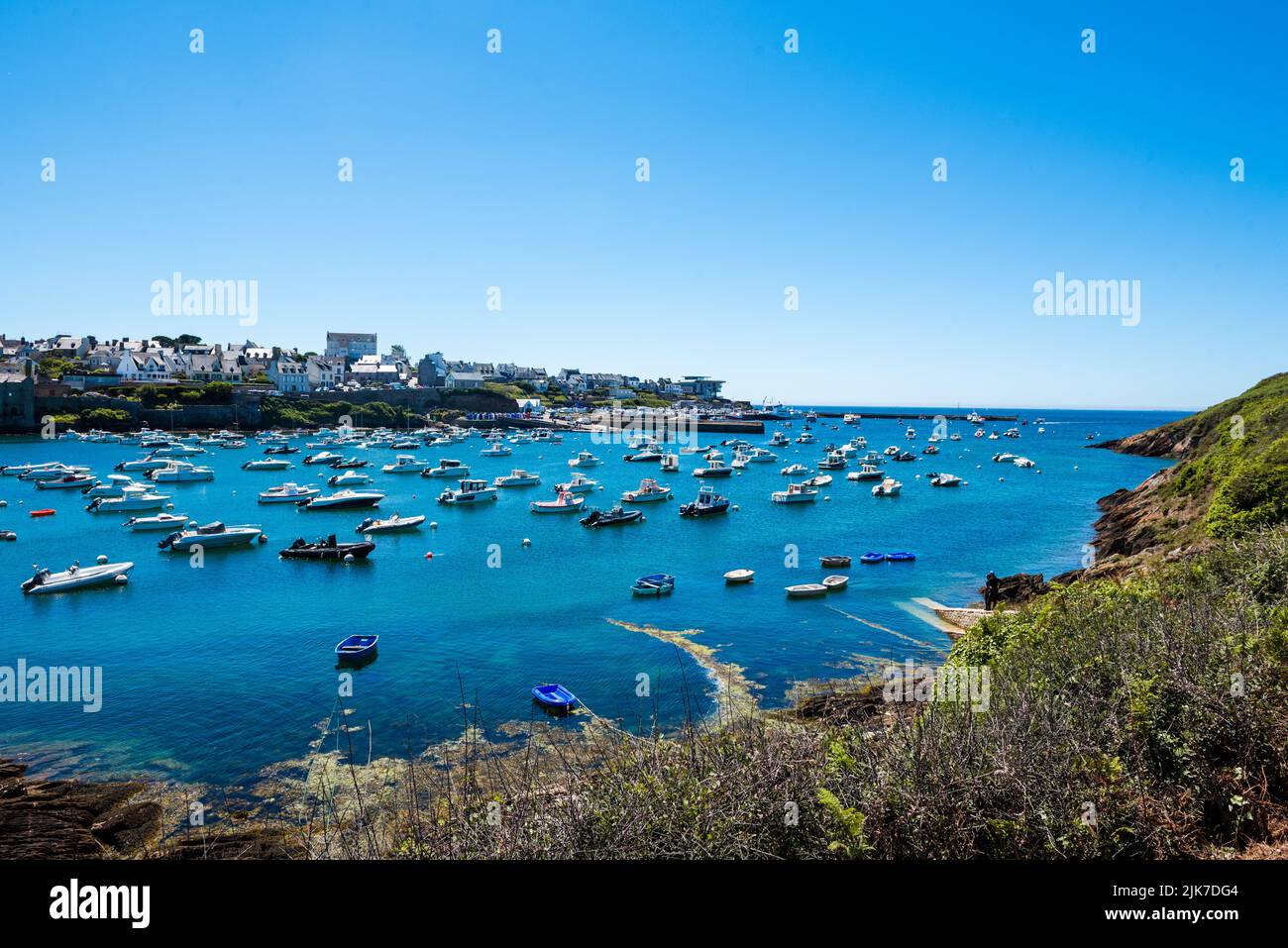 Le Conquet, a typical harbor on Brittany coast, France Stock Photo - Alamy