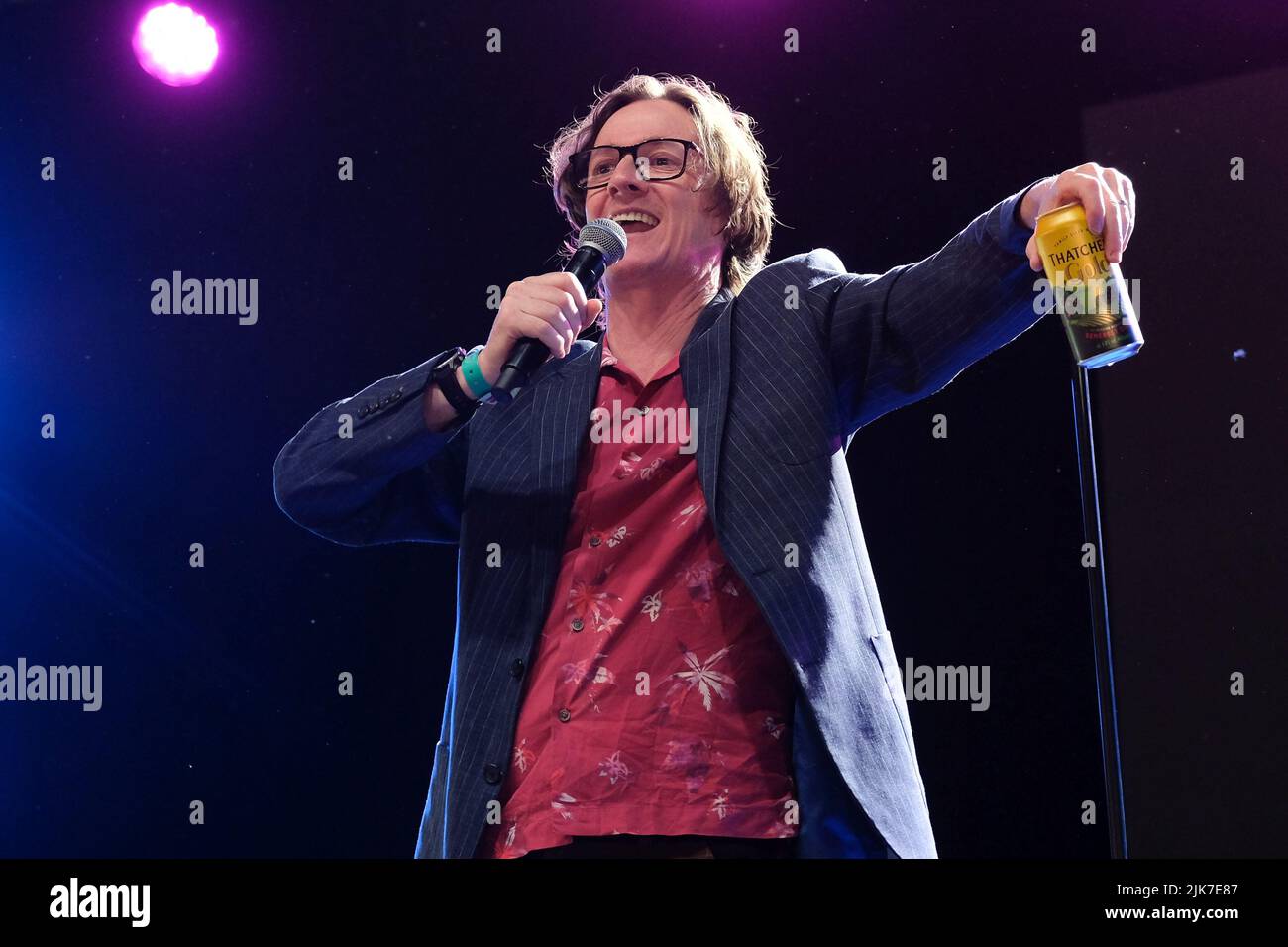 Lulworth, UK. 31st July, 2022. Irish actor and comedian Edward Cathal ...