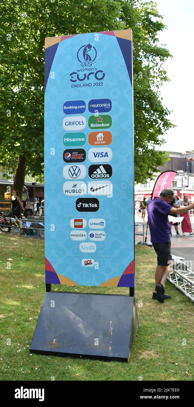 UEFA Woman's Euro's 2022 Fan Party In Palmerston Park Southampton (3rd ...