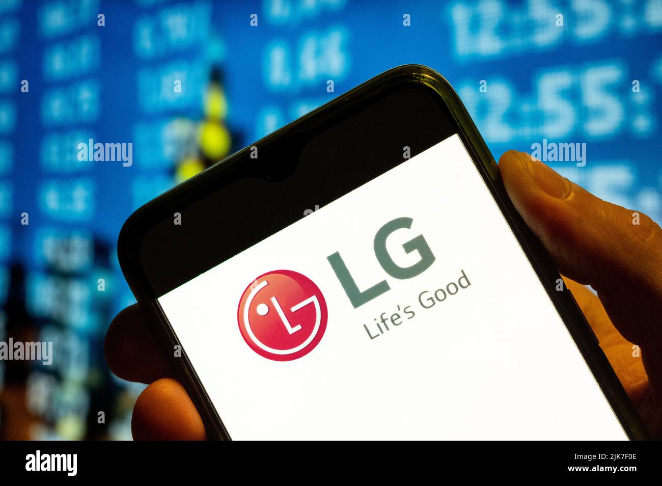 In this photo illustration, the South Korean multinational technology ...