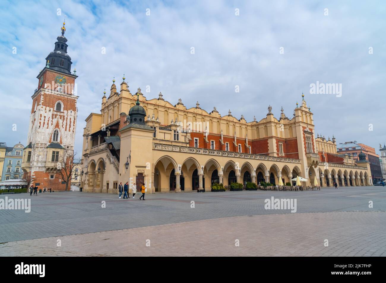 Krakow, Poland - 13 March, 2022: Cloth Hall, Sukiennice and Townhouse ...