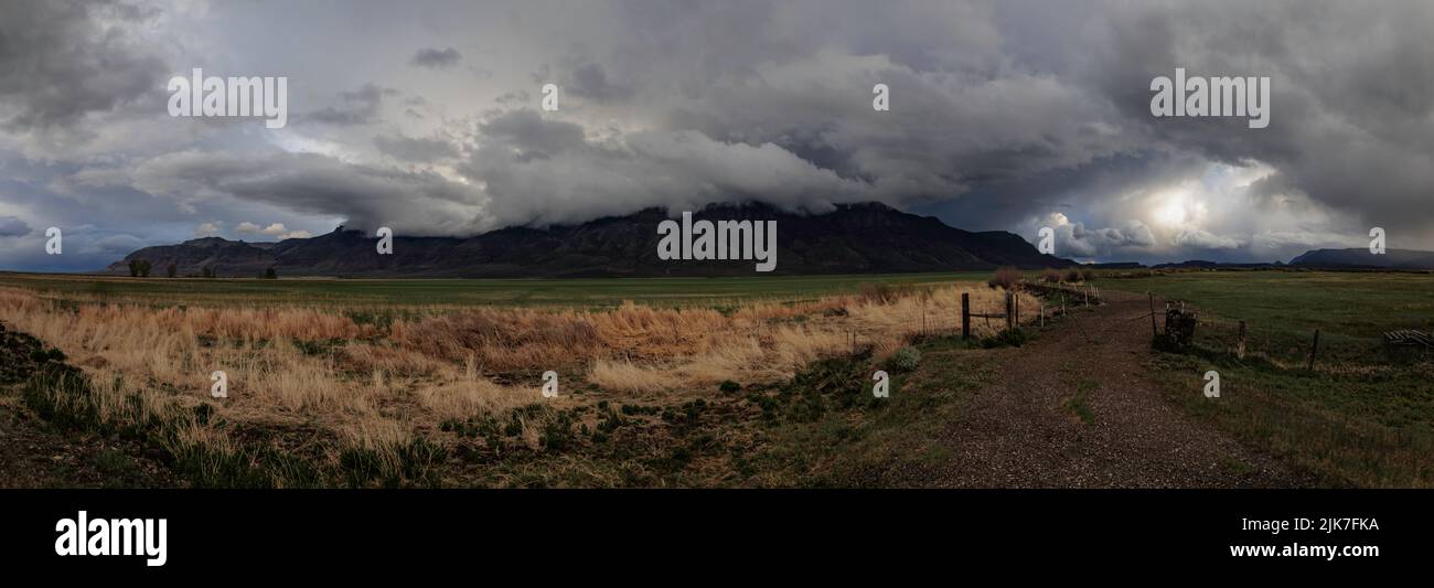 Storm Clouds Over Hart Mountain National Antelope Refuge Stock Photo ...