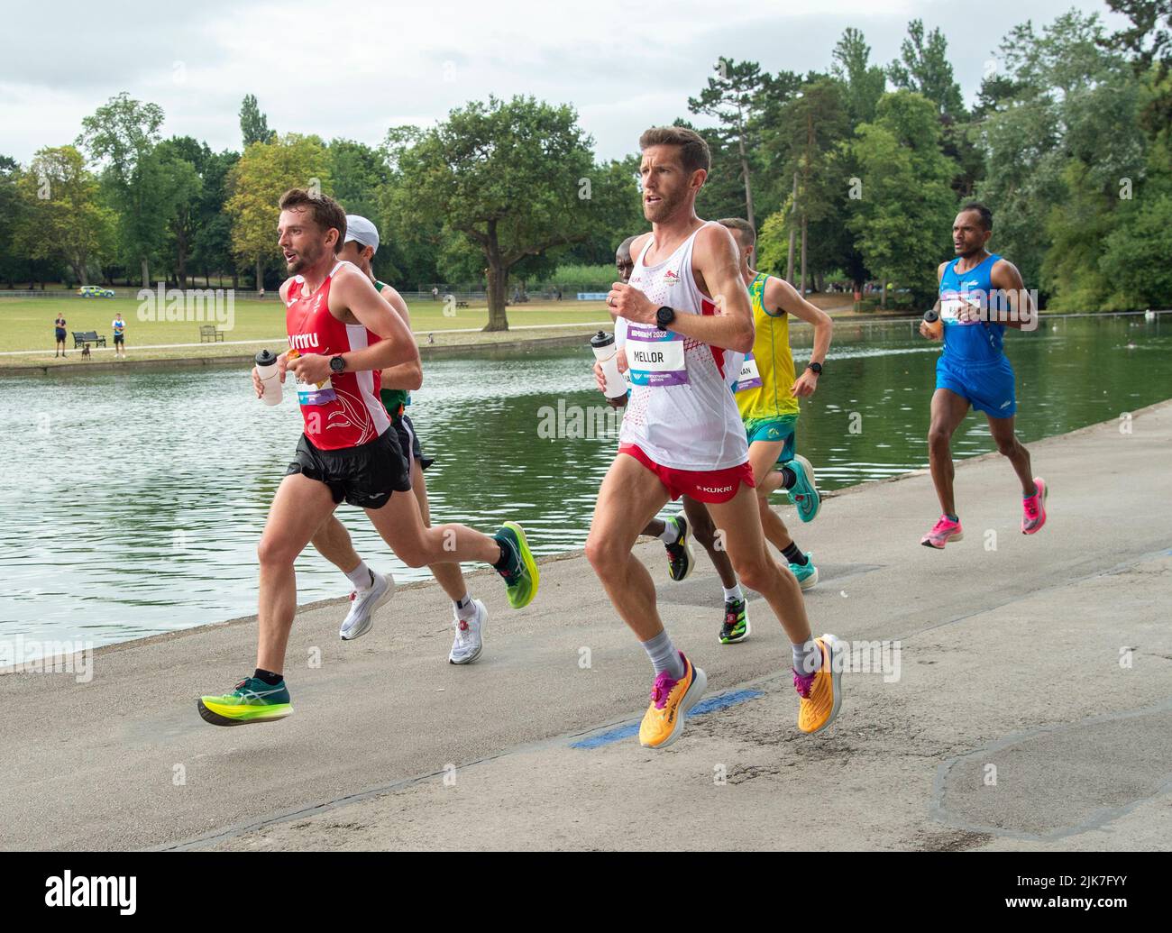 Dewi Griffiths (WAL) and Jonathan Mellor (ENG) competing in the men's ...