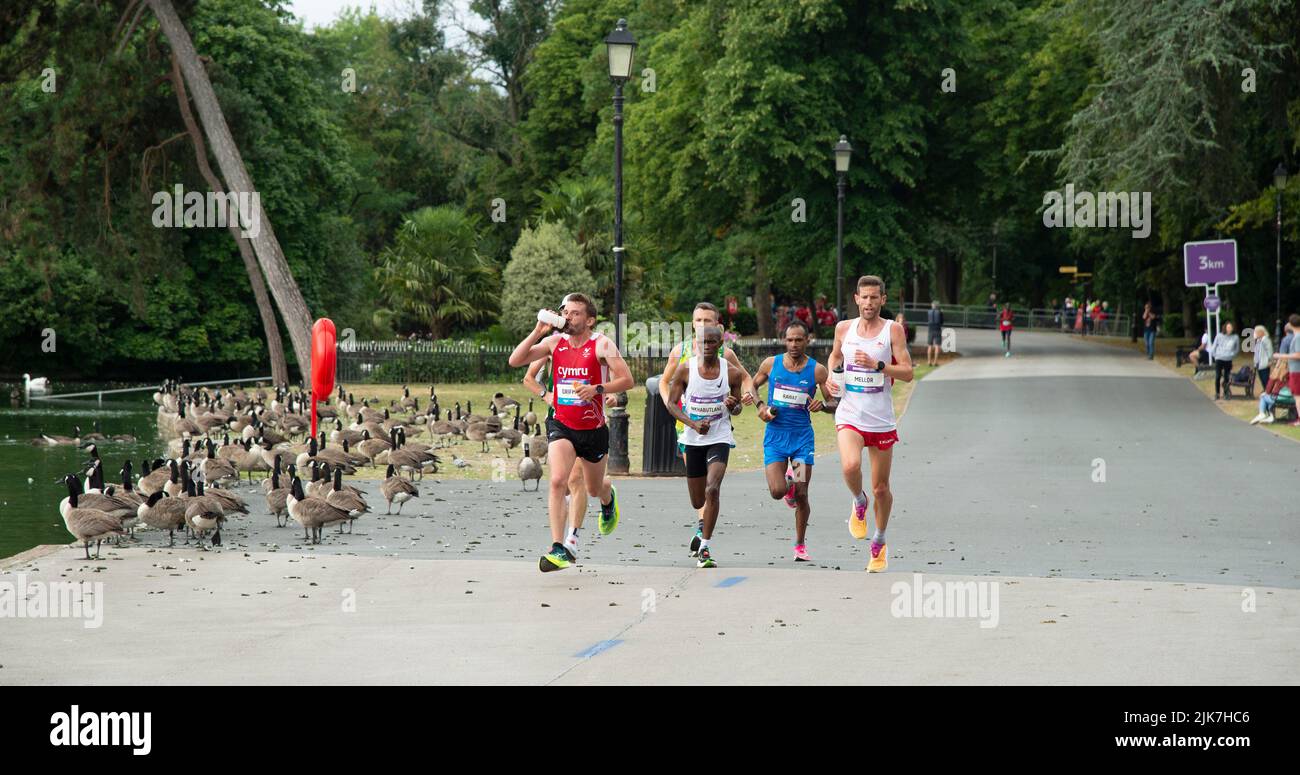 Dewi Griffiths (WAL) and Jonathan Mellor (ENG) competing in the men's ...