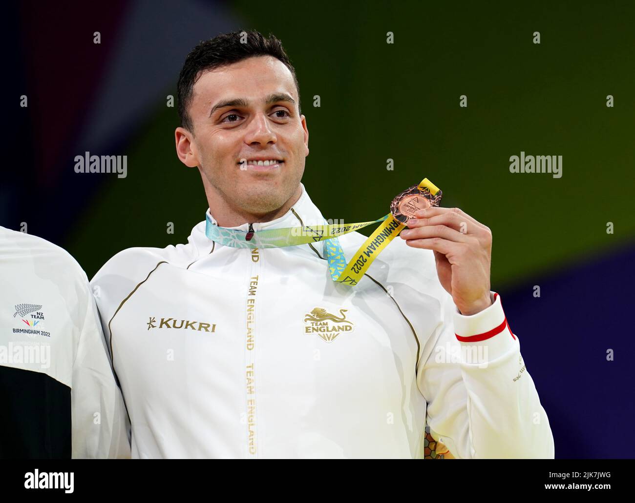 England’s James Guy with his Gold Medal after the Men’s 200m Butterfly Final at Sandwell ...