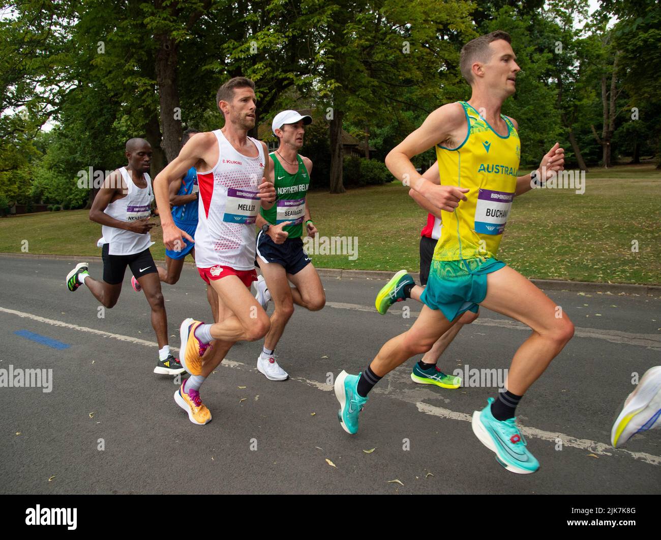 Jonathan Mellor (ENG) competing in the men's marathon on day two of the ...