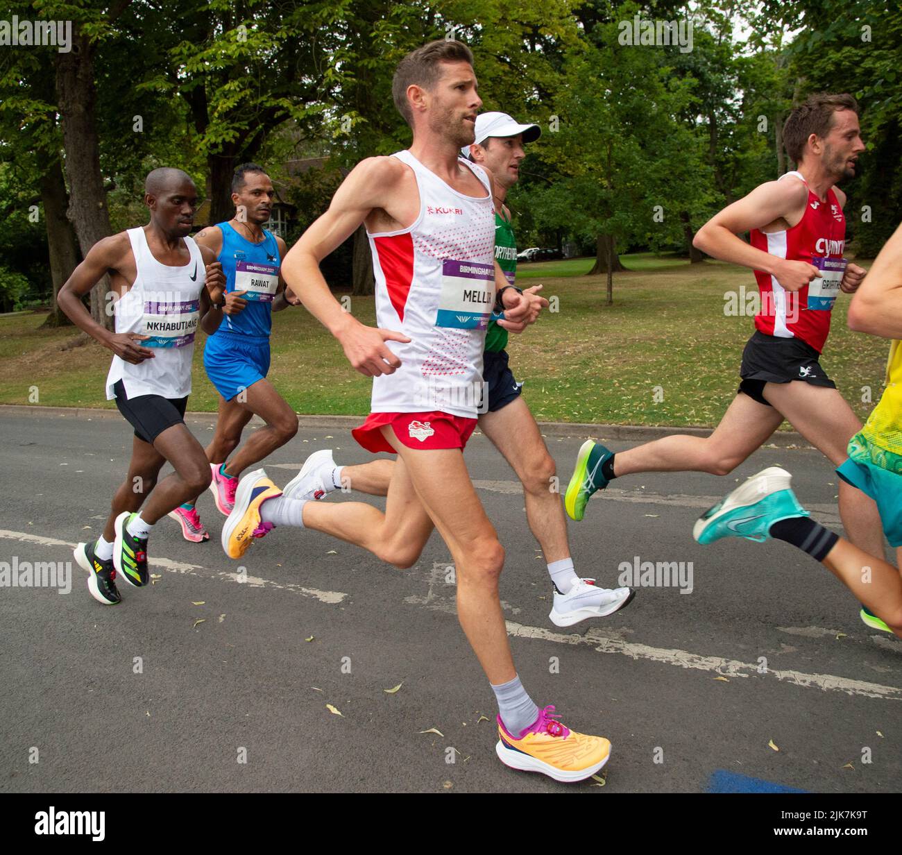 Jonathan Mellor (ENG) competing in the men's marathon on day two of the ...