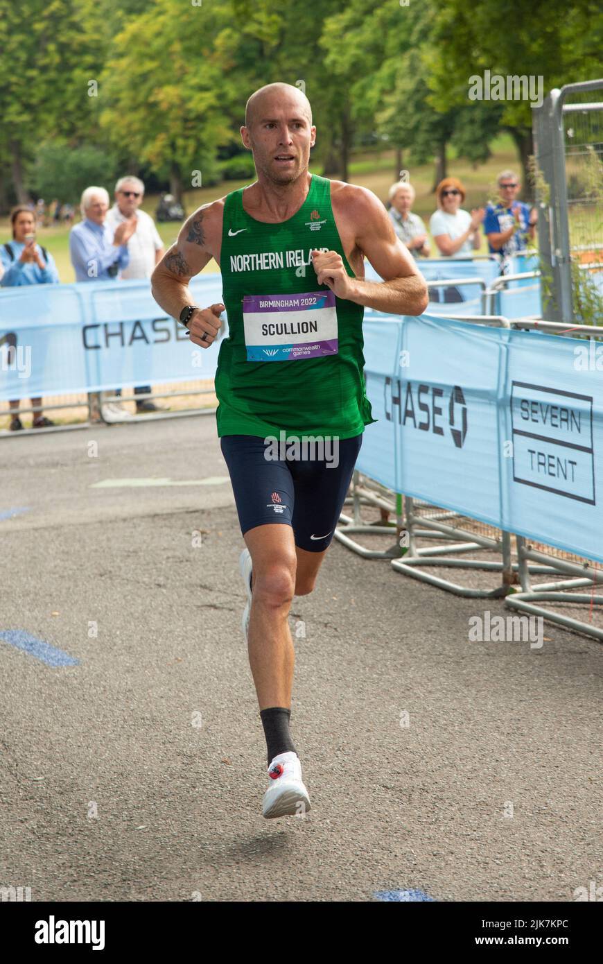 Stephen Scullion (NIR) competing in the men's marathon on day two of ...