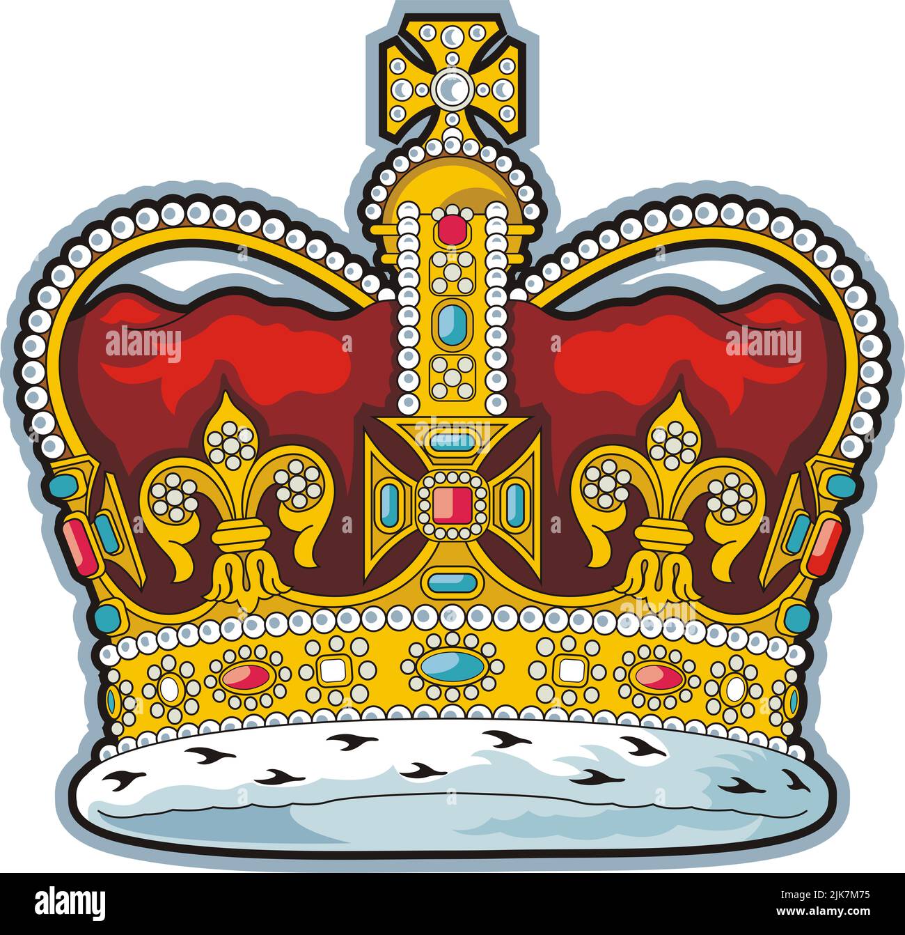 British crown of Saint Edward Stock Photo - Alamy