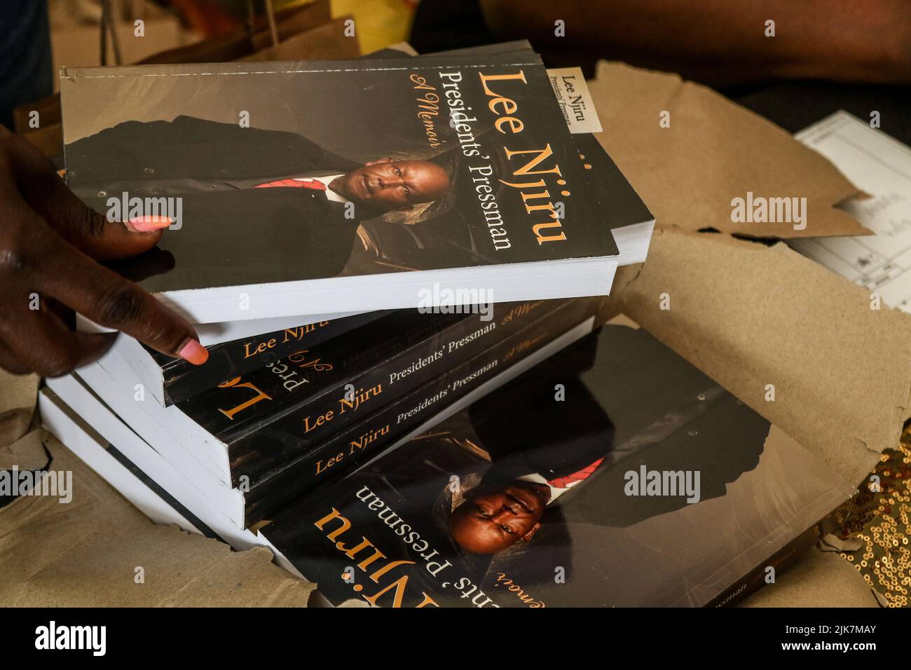 Nakuru, Kenya. 31st July, 2022. A view of Lee Njiru' books ''President ...