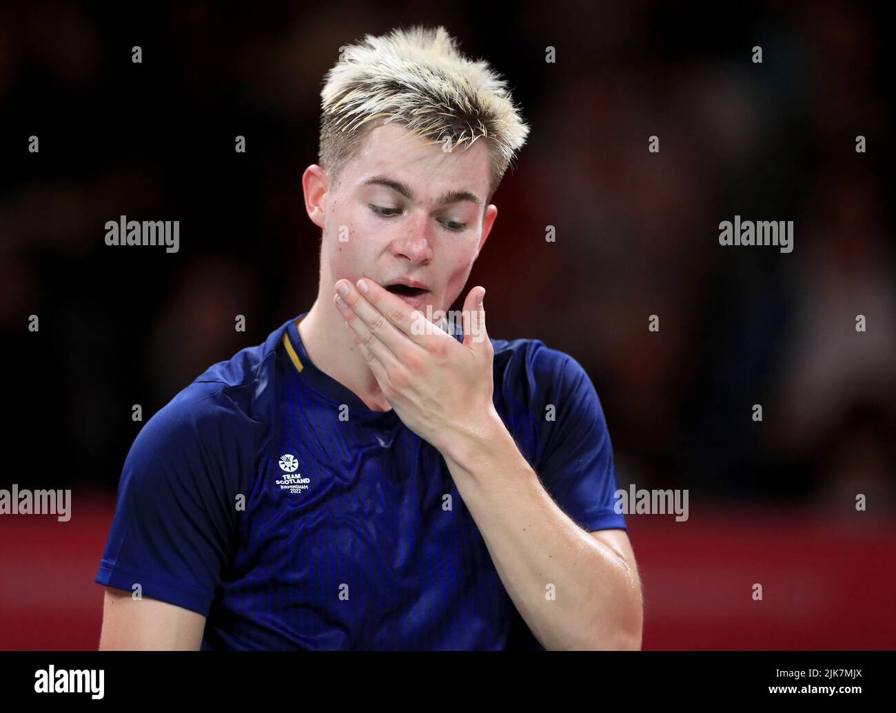 Scotland’s Callum Smith reacts against Singapore’s Kean Yew Loh during ...