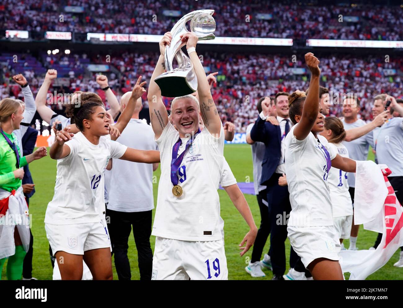 England's Bethany England celebrates following the UEFA Women's Euro ...