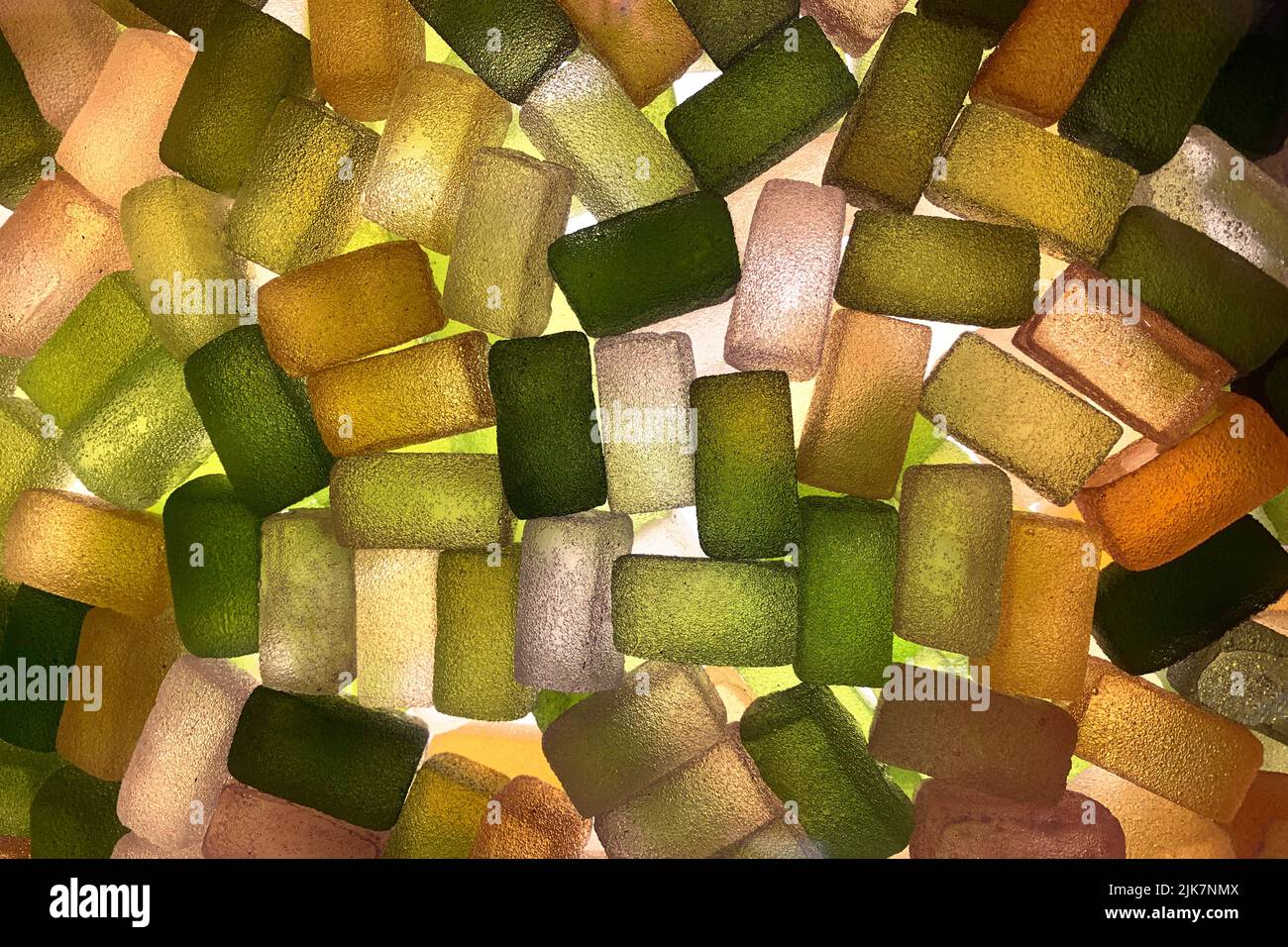 Candy pattern. silhouette of many multi colored yummy bright candies in ...