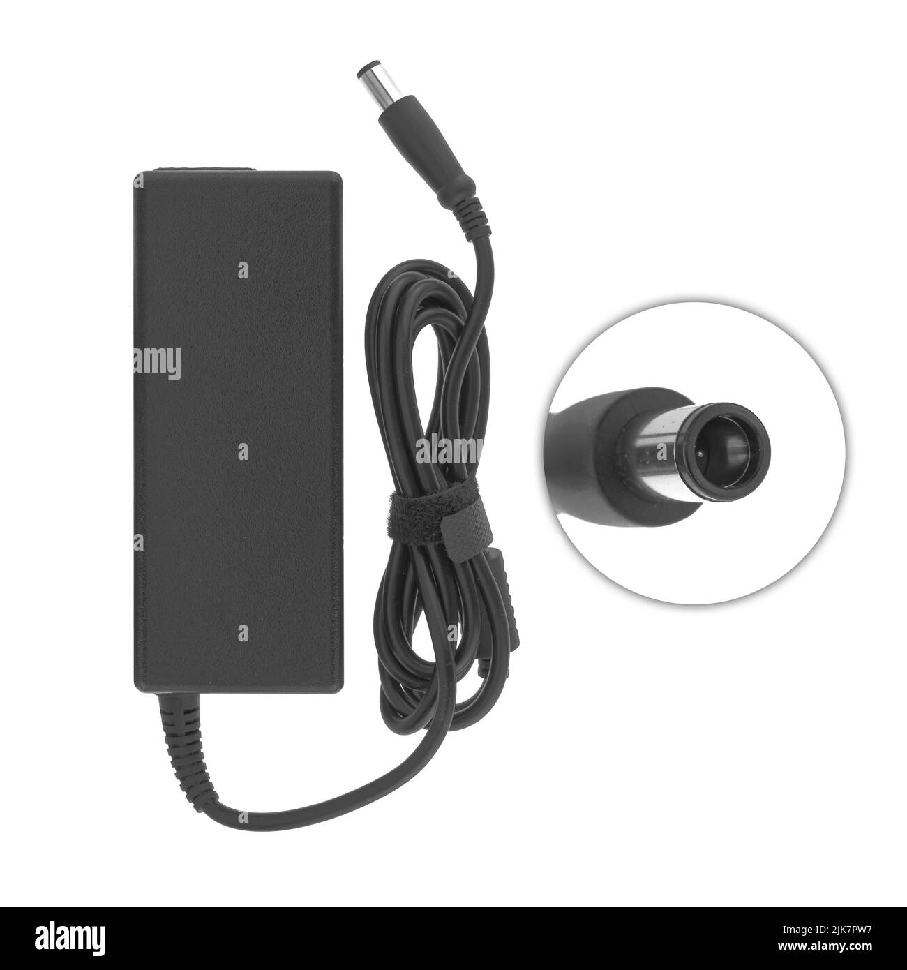 laptop power adapter, laptop spare part, on white background, collage ...