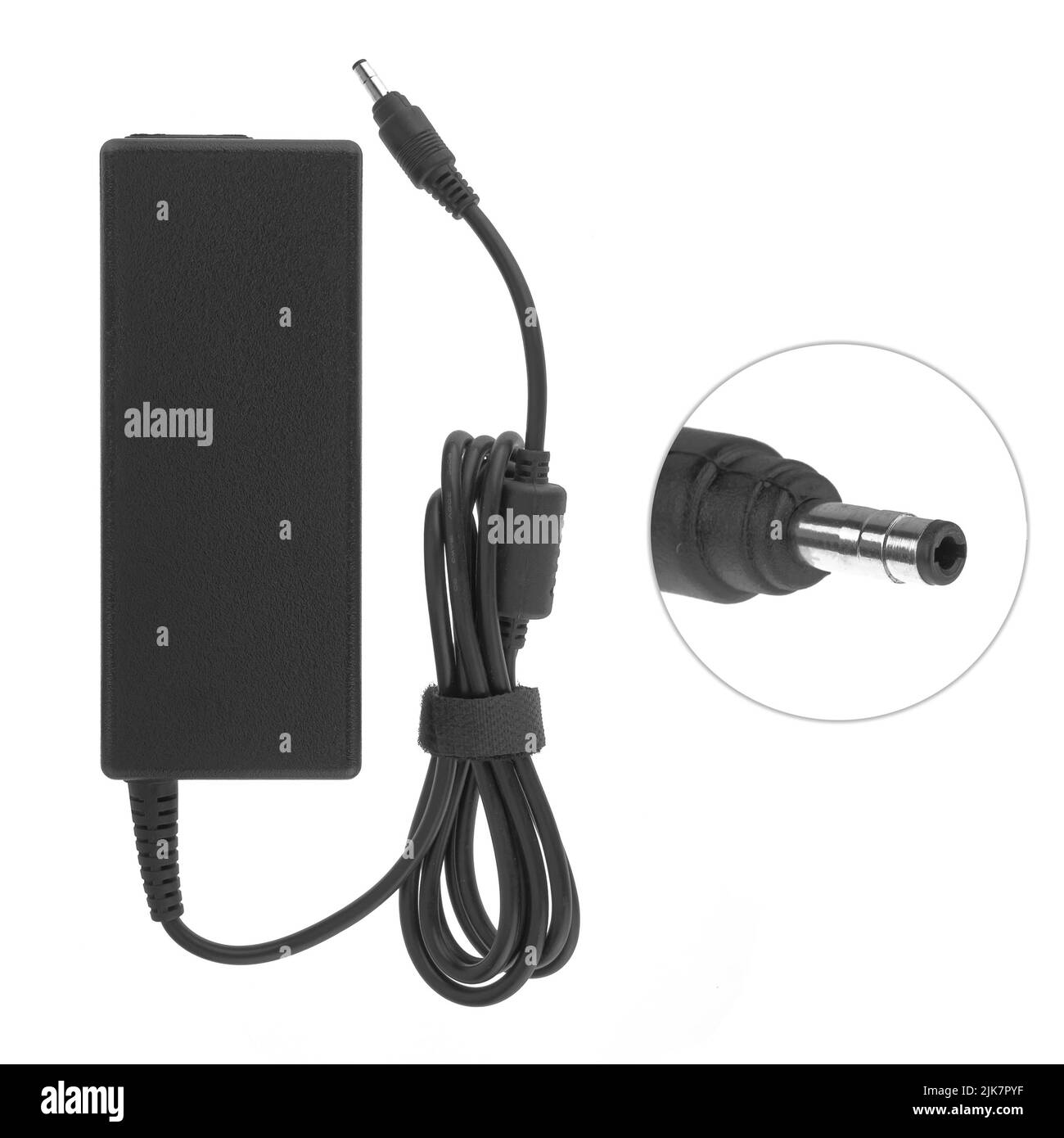 laptop power adapter, laptop spare part, on white background, collage ...