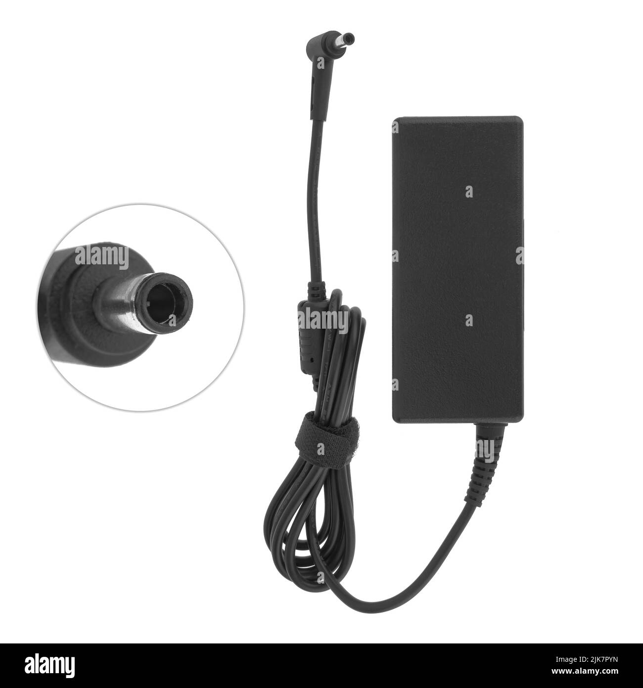 laptop power adapter, laptop spare part, on white background, collage ...