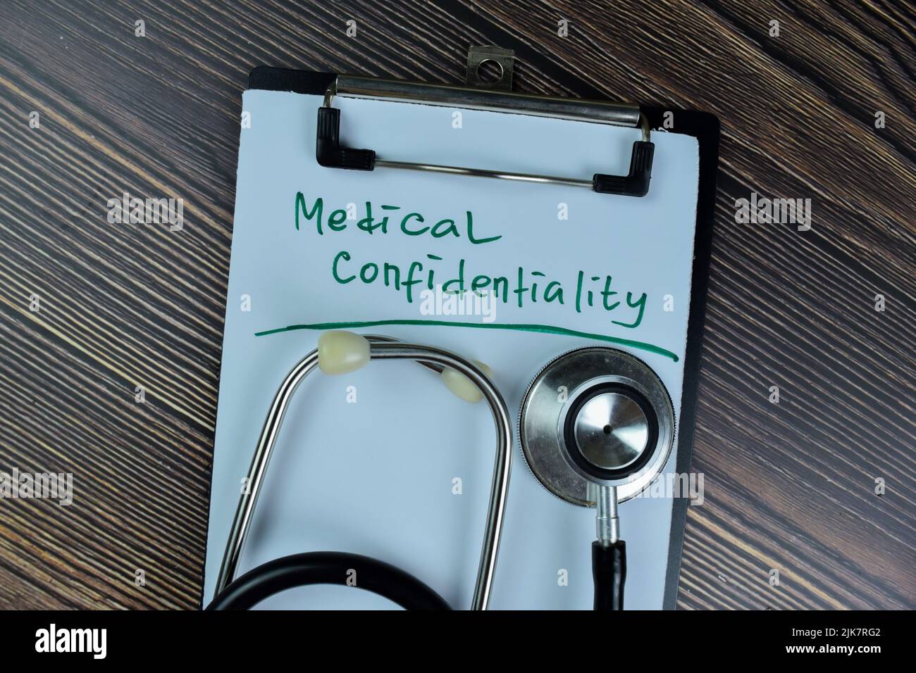 Concept of Medical Confidentiality write on a paperwork with ...