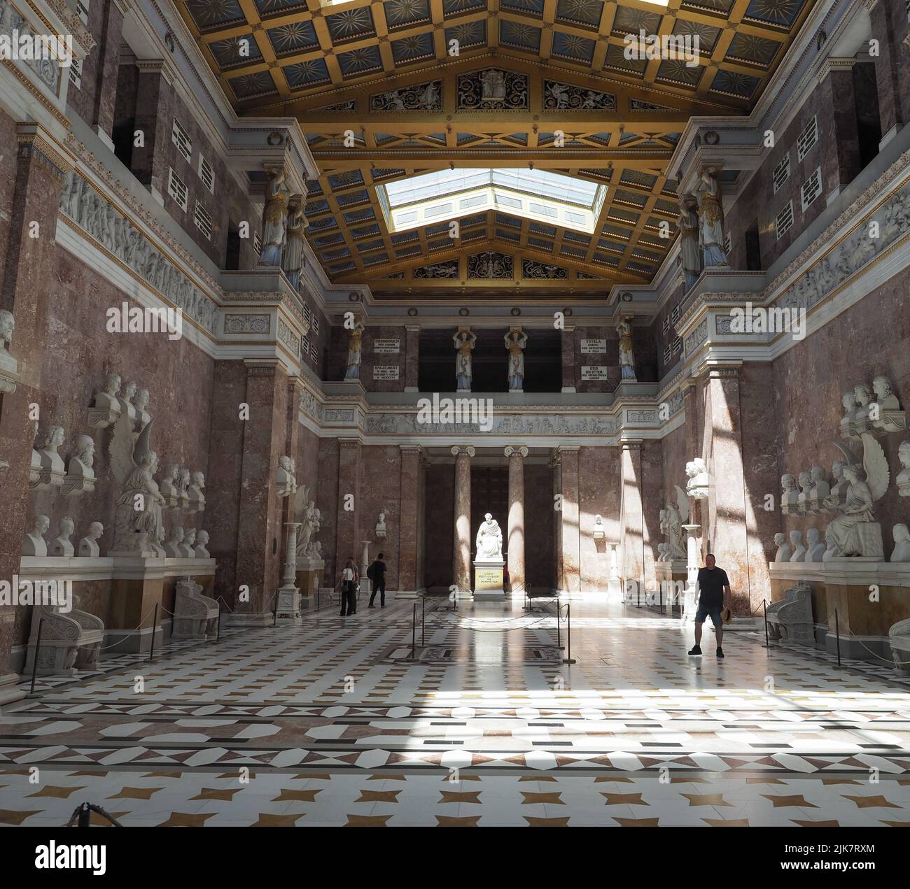 DONAUSTAUF, GERMANY - CIRCA JUNE 2022: Interior of Walhalla hall of ...