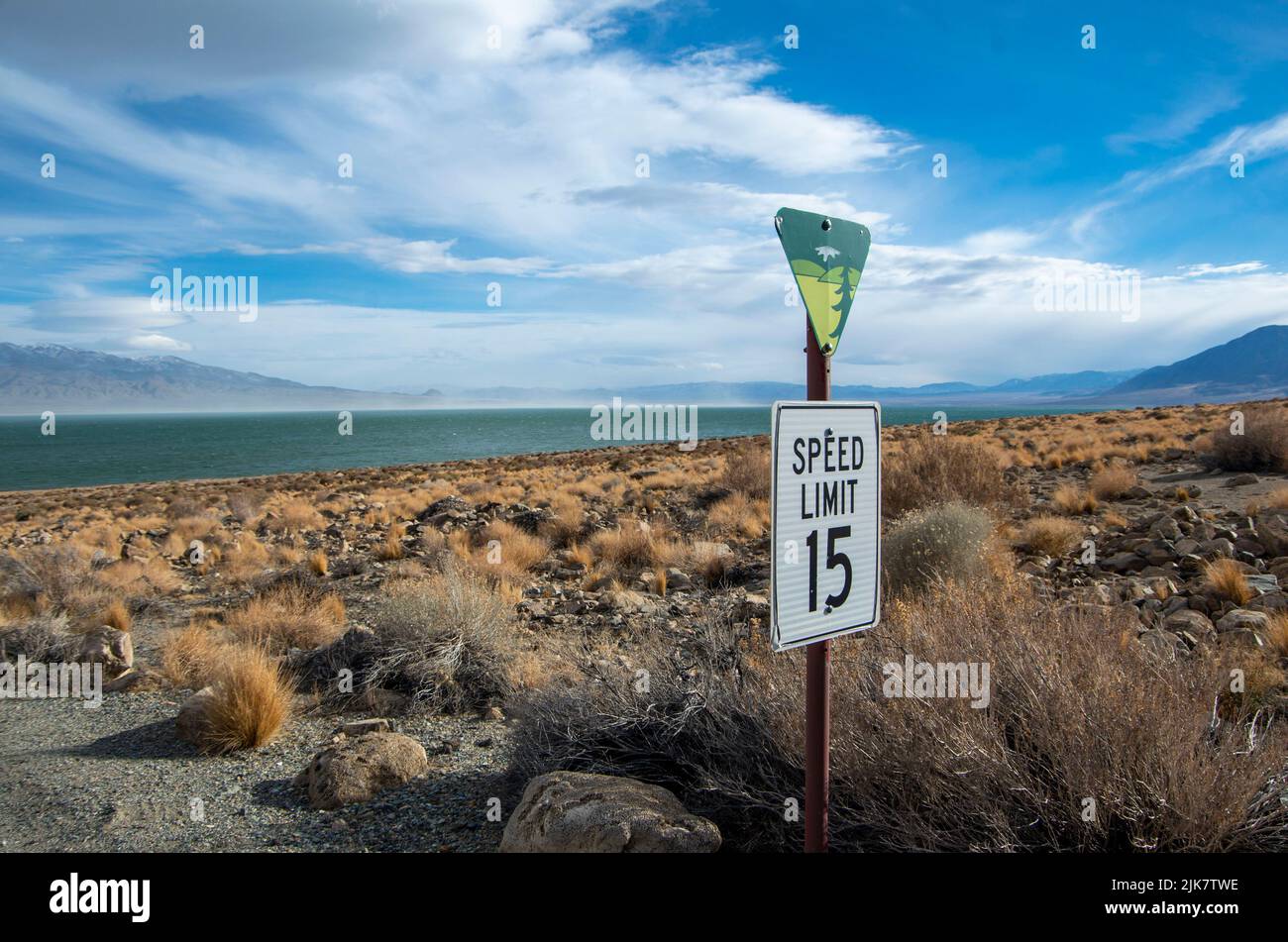Walker Lake is an interesting sight in the deserts of Nevada, USA Stock ...