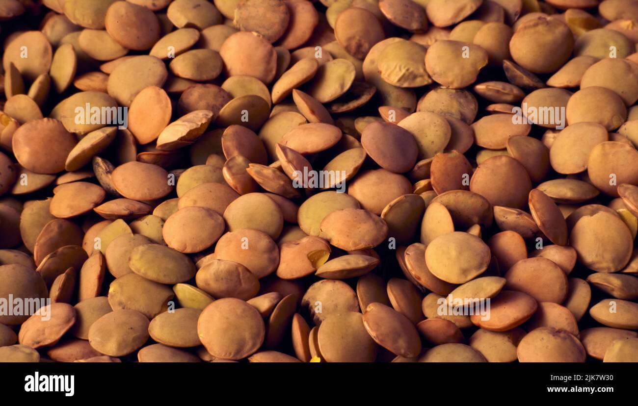 Lentil grains closeup photo Stock Photo - Alamy