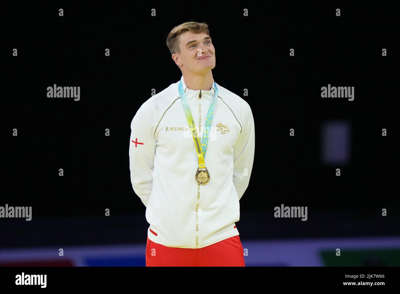 England’s James Wilby with his Gold Medal during the Medal Ceremony for ...