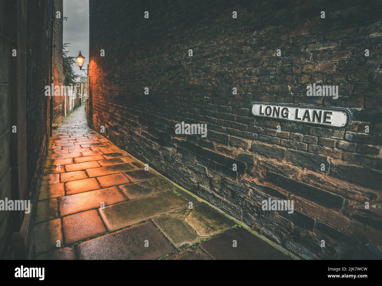 The historic alley of Long Lane in the City of Carlisle pictured on a ...
