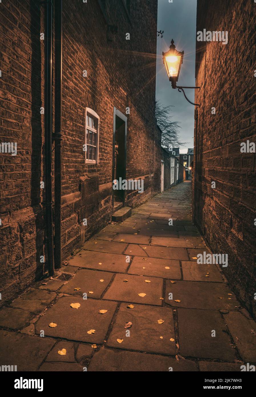 The historic alley of Long Lane in the City of Carlisle pictured on a ...