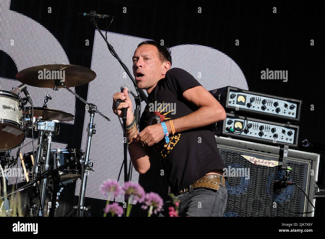 Lulworth, UK. 31st July, 2022. Singer songwriter DJ and lead vocalist ...