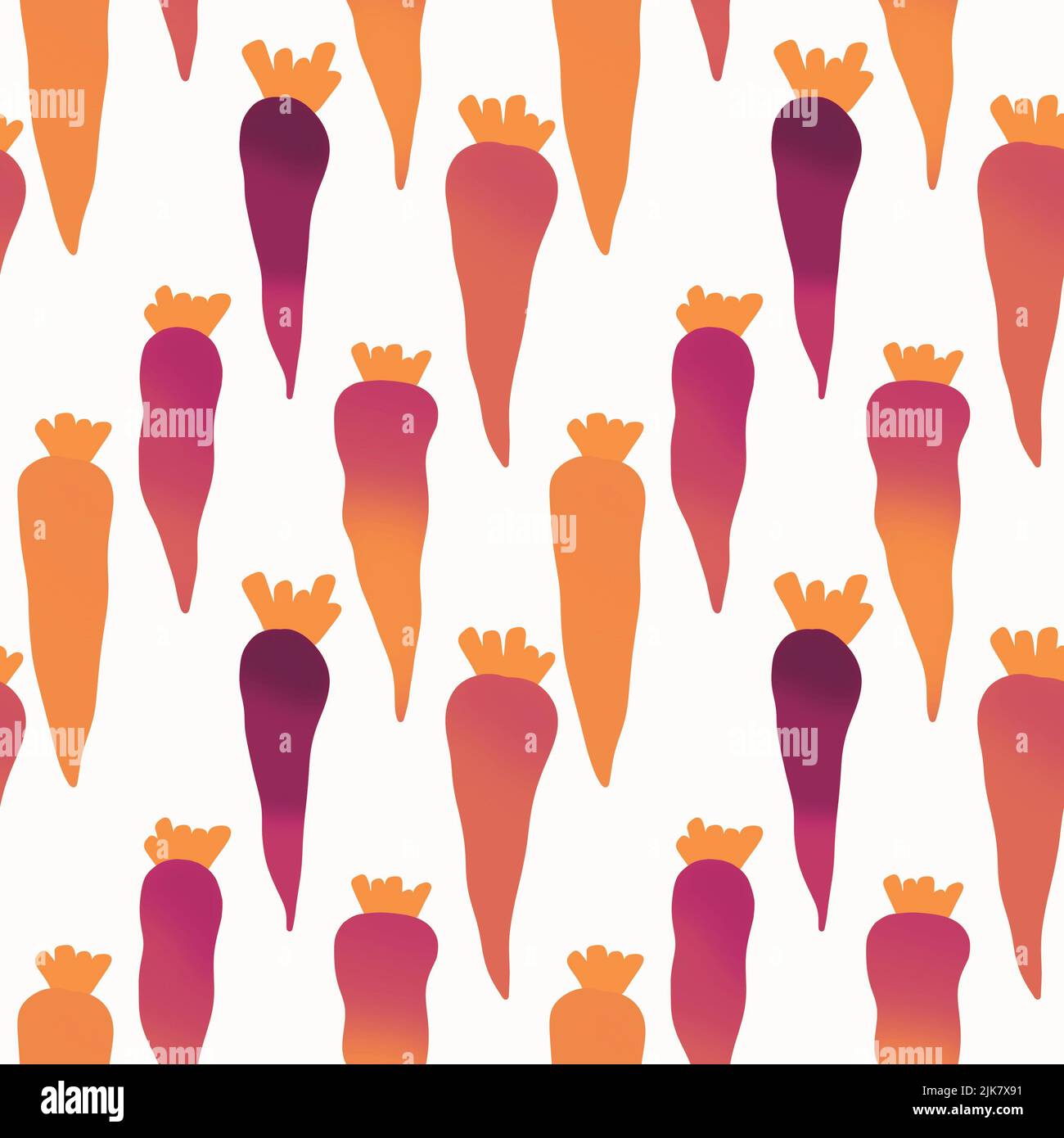 Cartoon vegetable seamless carrot pattern for wrapping paper and ...