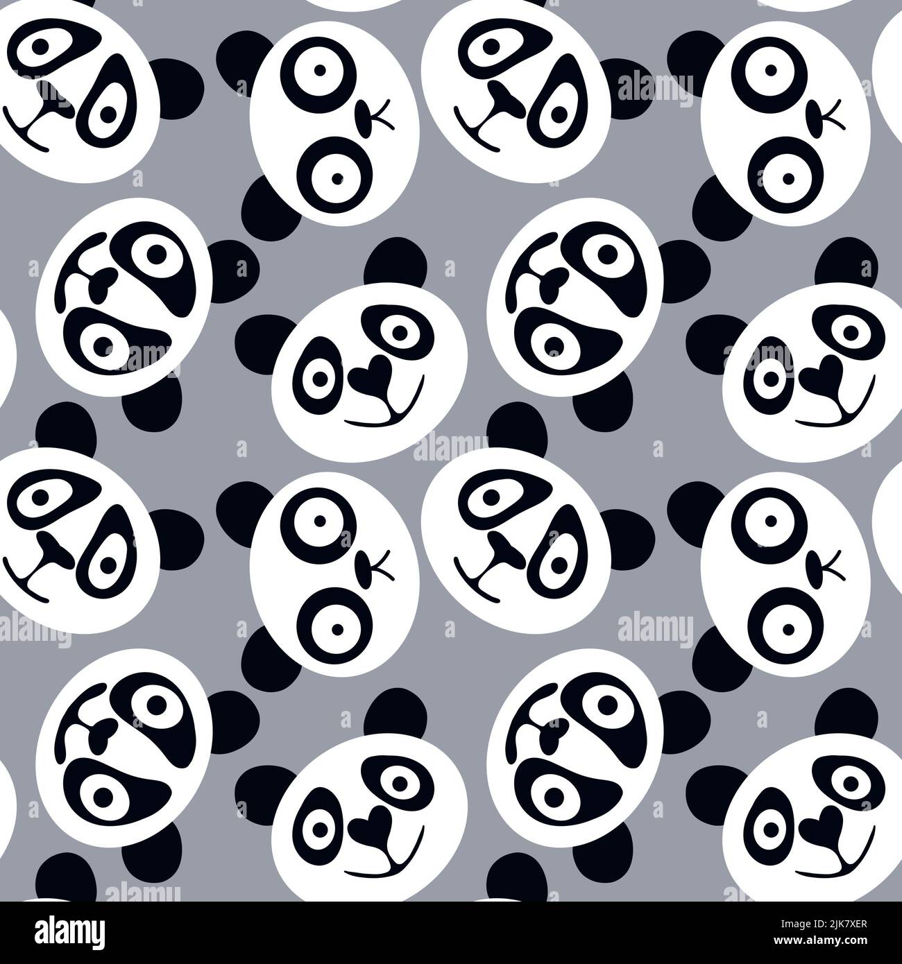 Animals cartoon seamless panda pattern for kids clothes print and ...