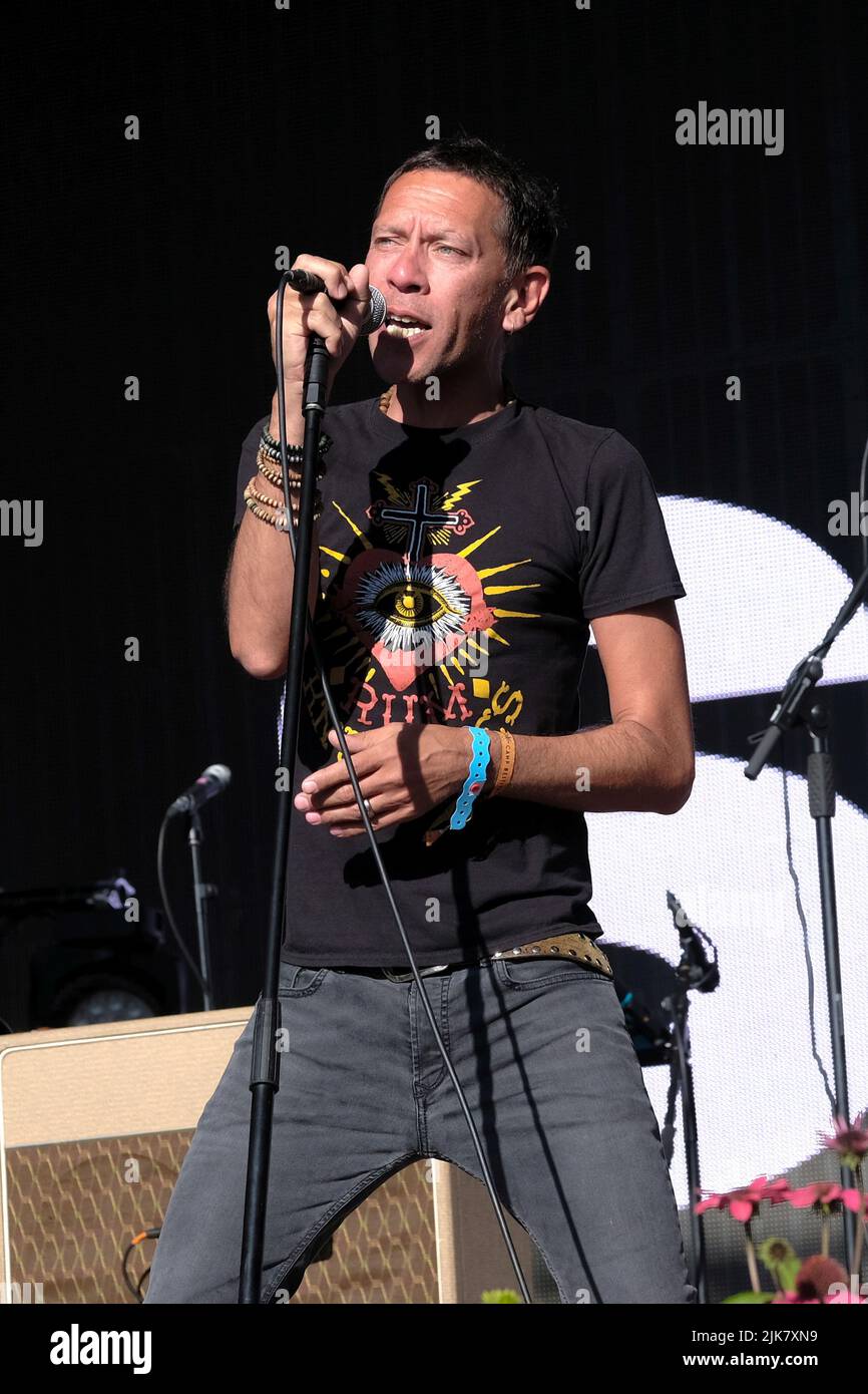 Lulworth, UK. 31st July, 2022. Singer songwriter DJ and lead vocalist ...