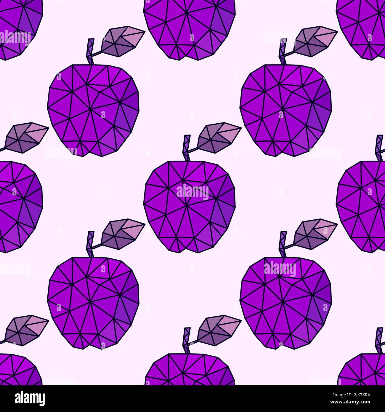 Geometric polygonal fruit seamless apples pattern for wrapping paper ...
