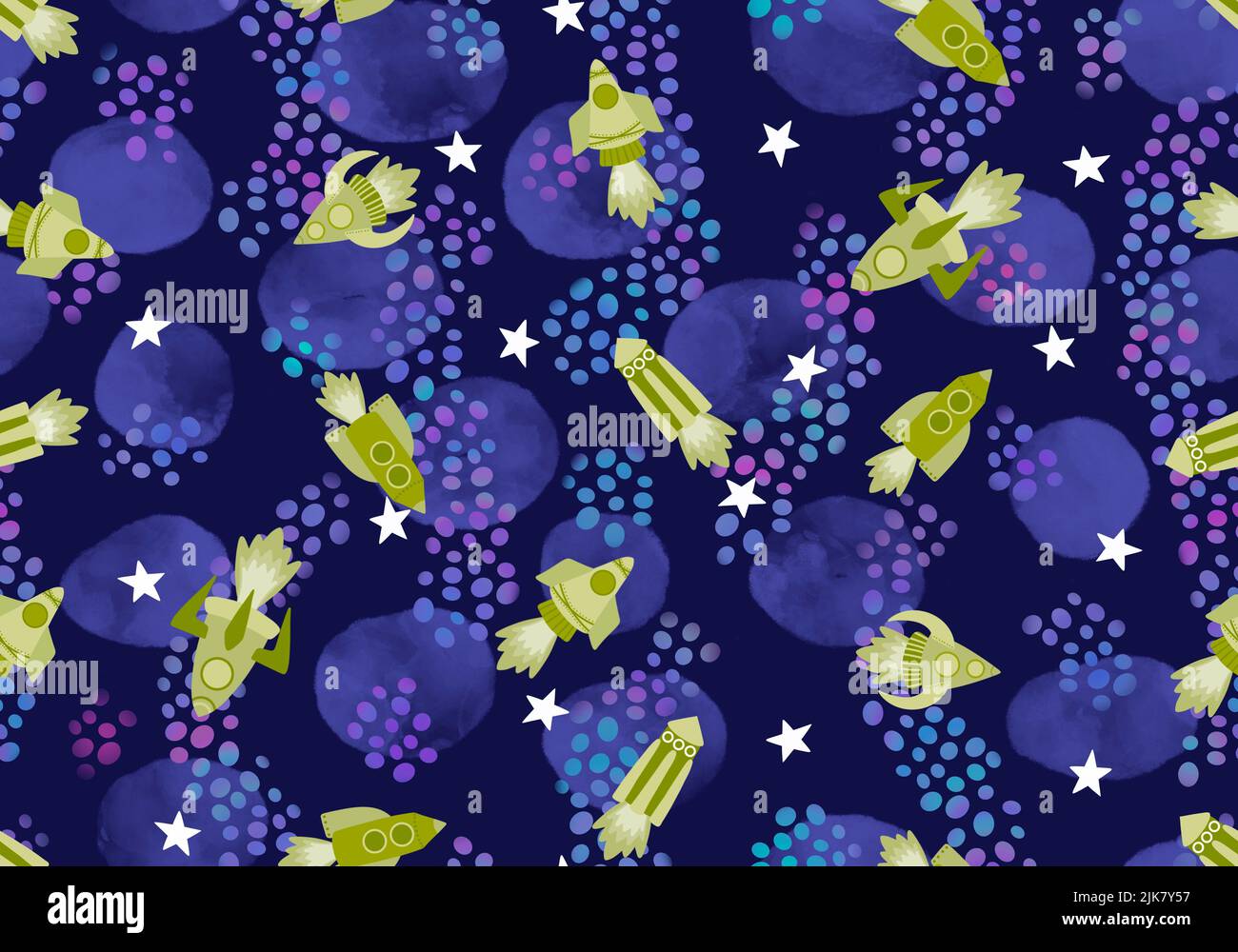 Cartoon seamless spaceship pattern for fabrics and kids and school ...