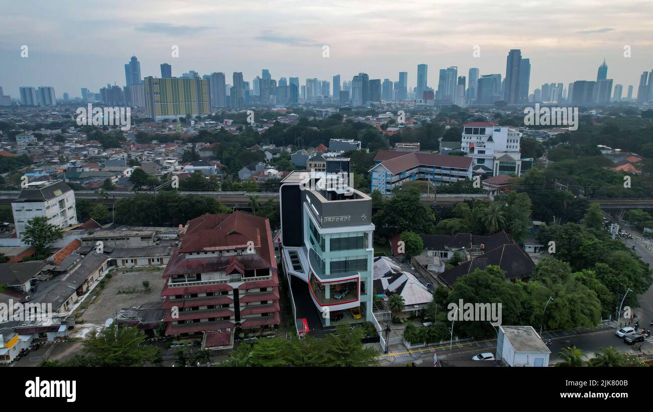 The dealership shop of Ferrari in Jakarta. Ferrari is an Italian luxury ...