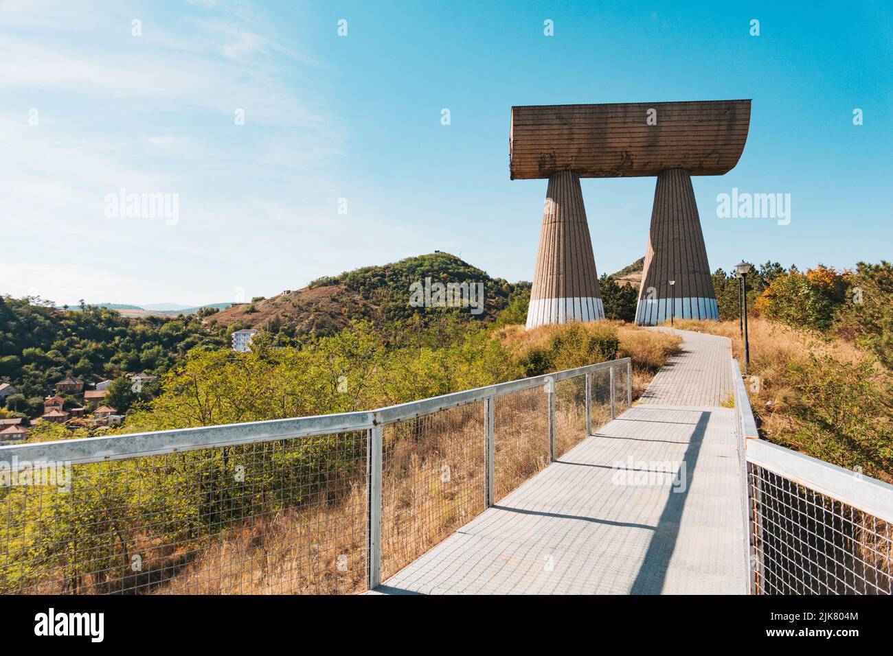 The Monument to the Serbian and Albanian Partisans, a spomenik ...