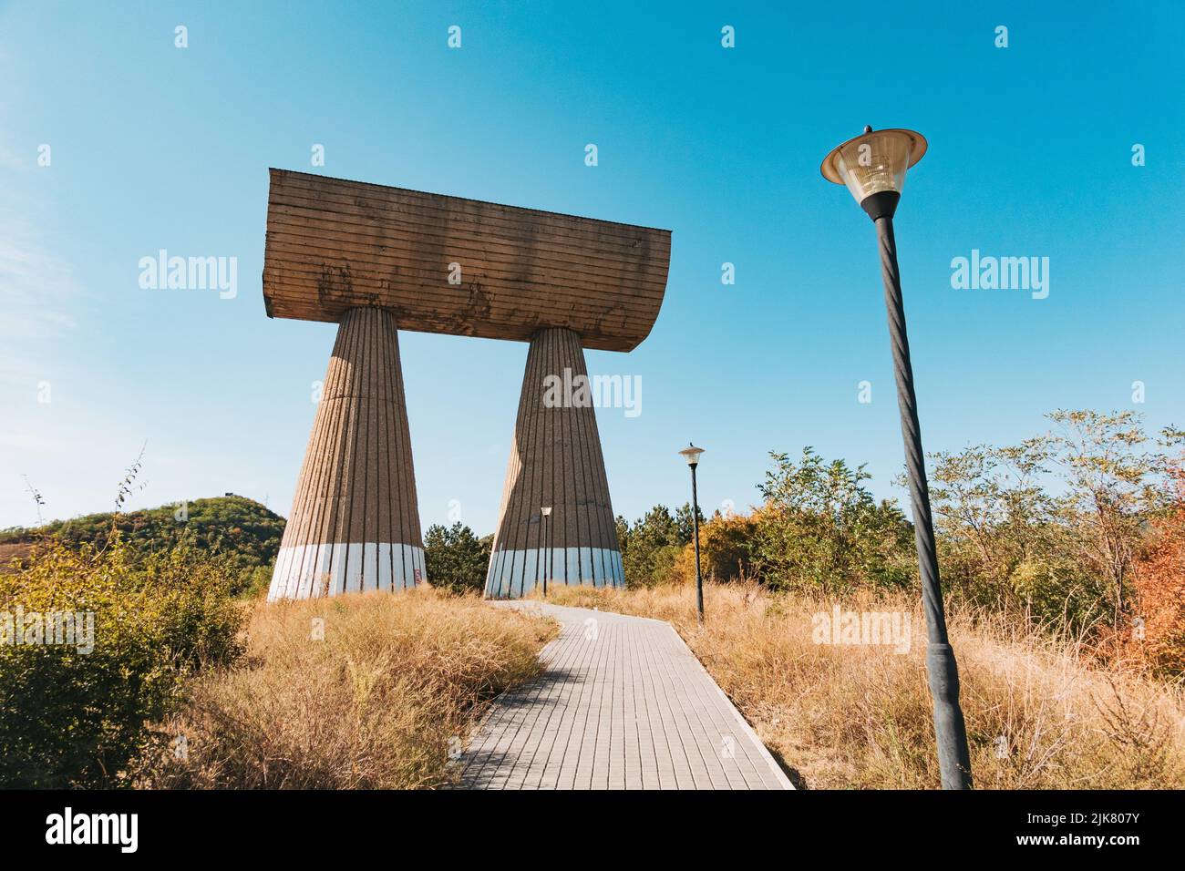 The Monument to the Serbian and Albanian Partisans, a spomenik ...