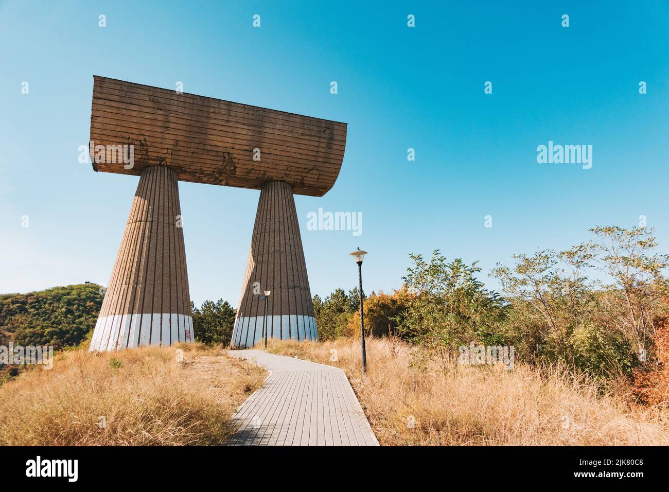 The Monument to the Serbian and Albanian Partisans, a spomenik ...
