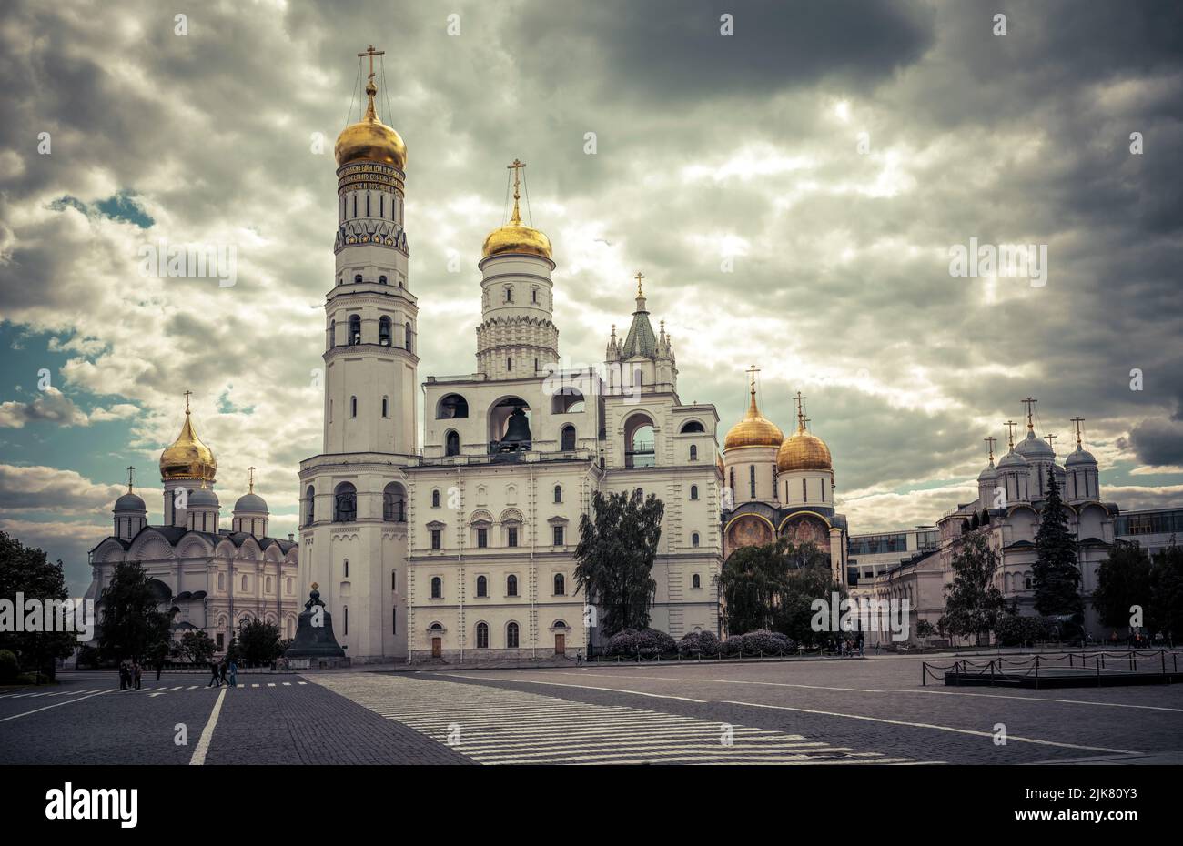 Russian cathedrals and churches at Moscow Kremlin, Russia. Scenery of ...