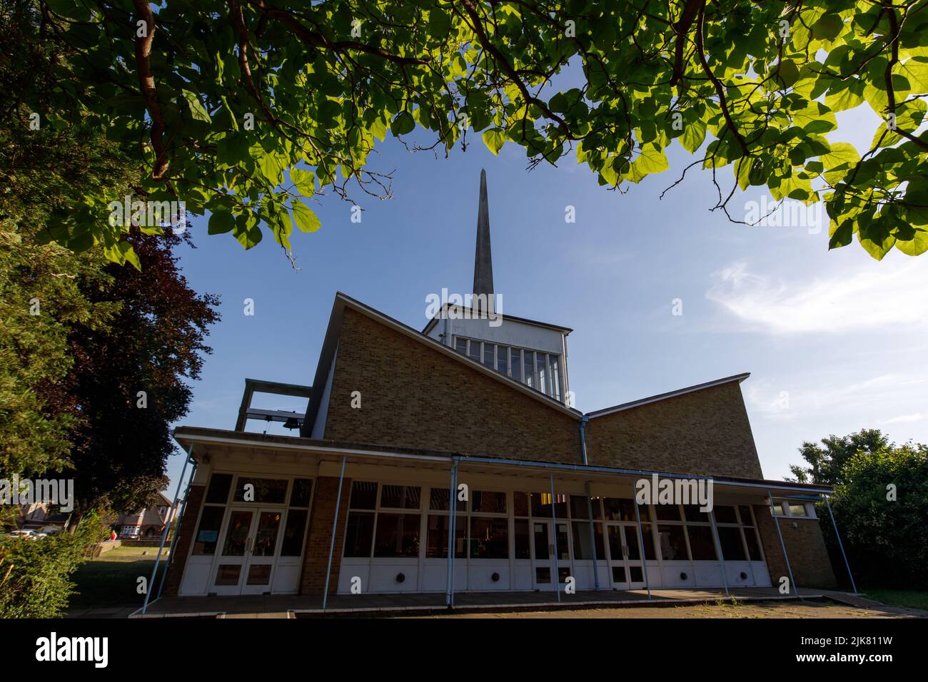Christ Church, Staines Upon Thames. A modernist English Anglican church ...