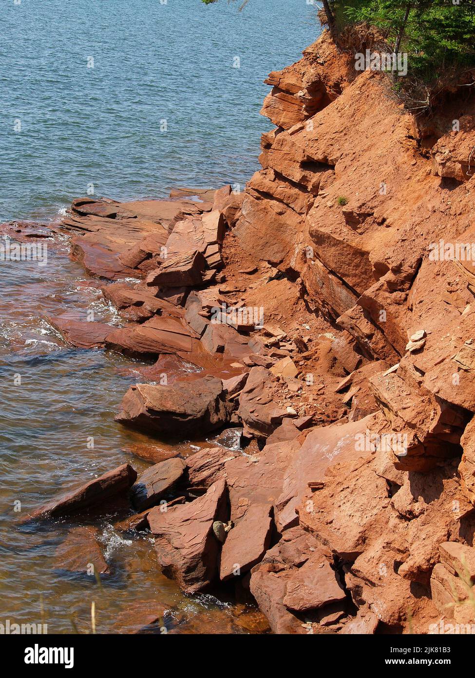 Red sandstone cliffs,Rocky Point,PEI Stock Photo - Alamy