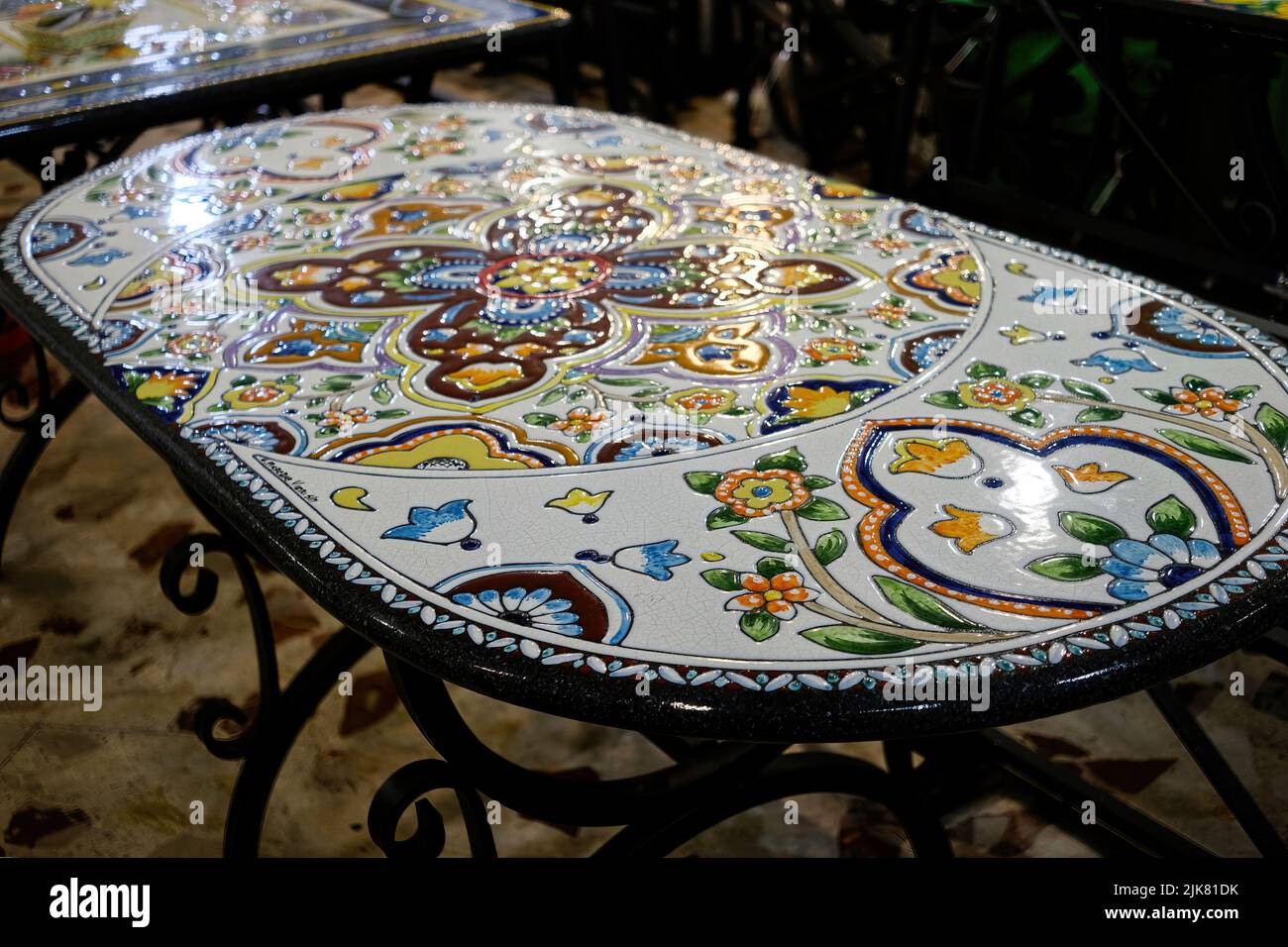 Hand-painted ceramic plate from Vietri sul Mare, a town famous for its ...