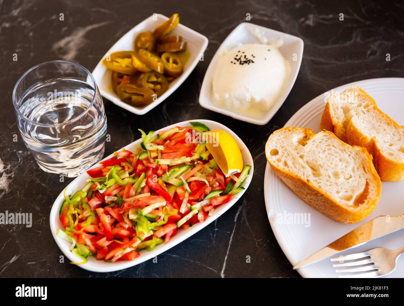 Traditional Turkish appetizers before main course Stock Photo - Alamy