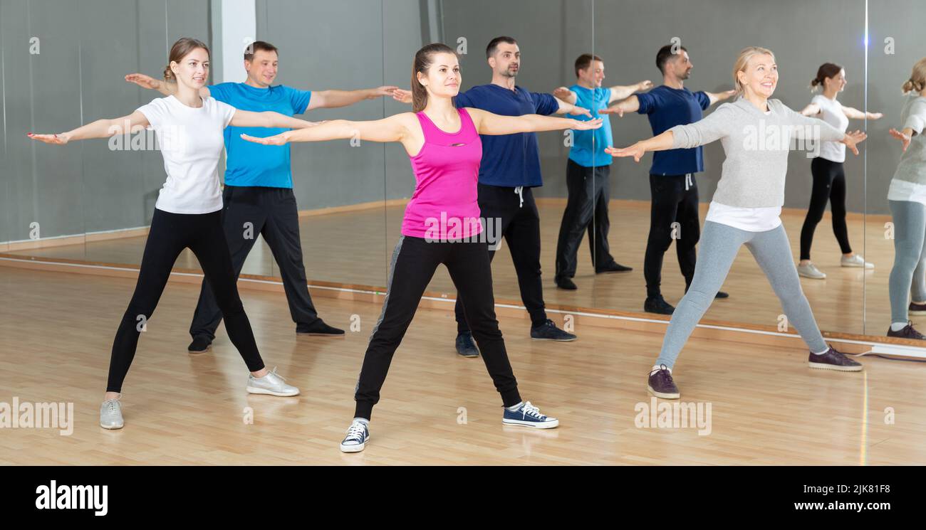 People warming up before dance training Stock Photo - Alamy