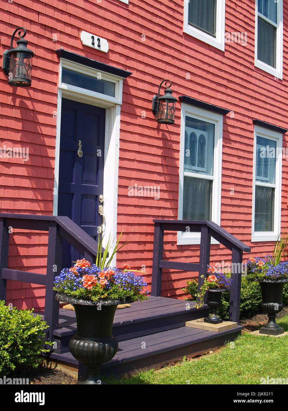 Colourful buildings on Water Street,Victoria Street,Victoria,PEI Stock ...