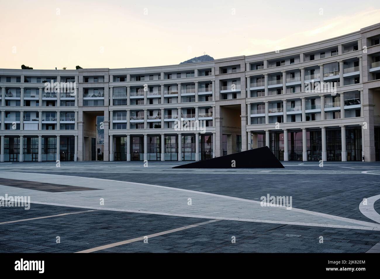 Salerno, the Modern Piazza delle Libertà and the Crescent Palace along ...