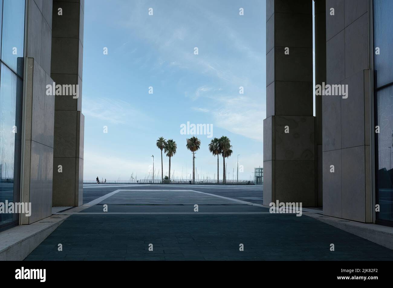 Salerno, the Modern Piazza delle Libertà and the Crescent Palace along ...