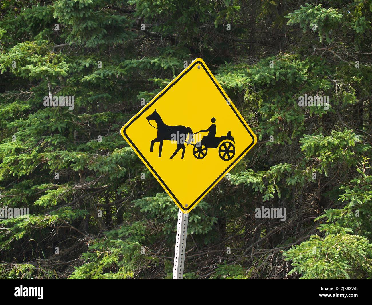 Road sign,Amish,New Perth,PEI Stock Photo - Alamy